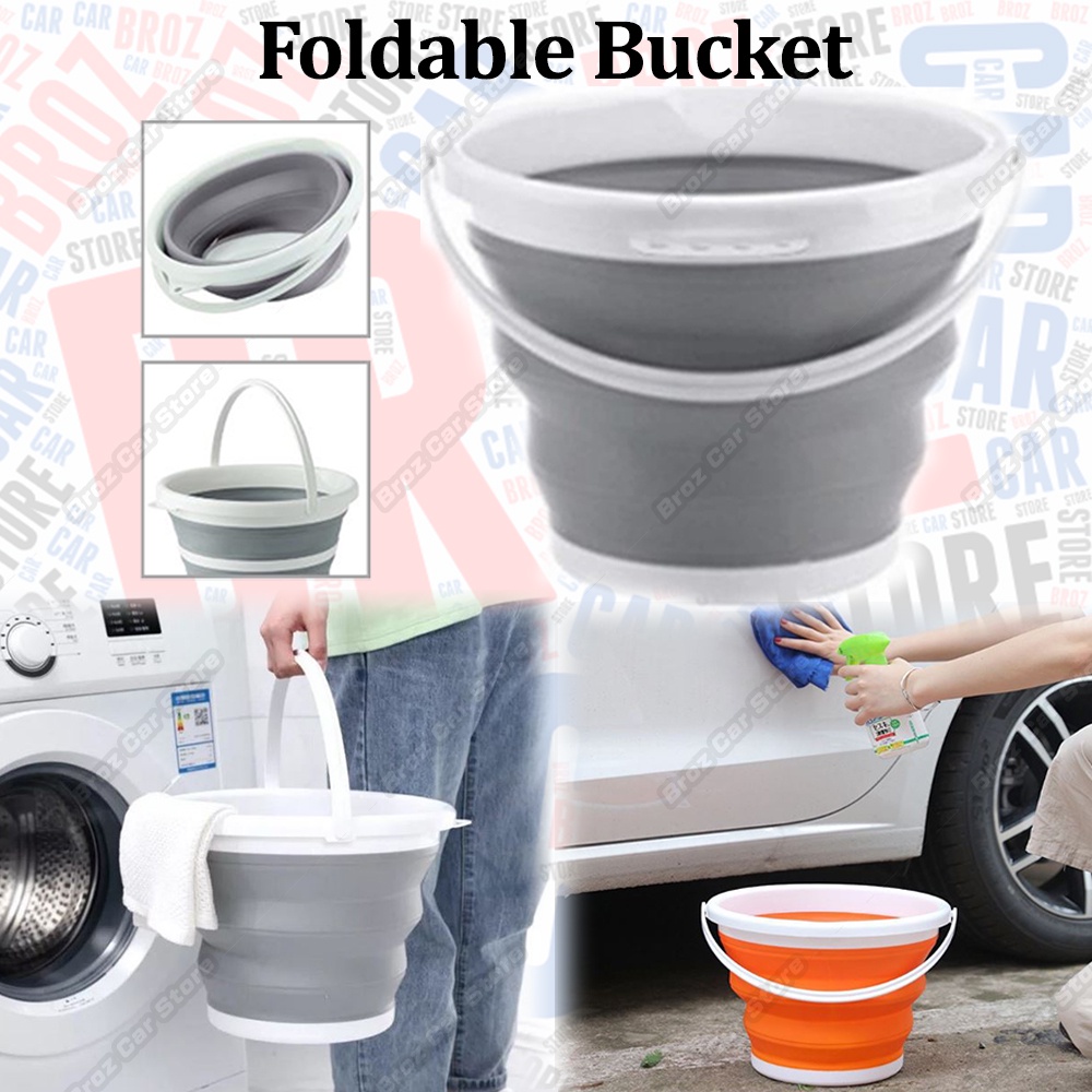 💦 Car Wash Foldable Bucket Folding Pail Collapsible Outdoor Fishing ...