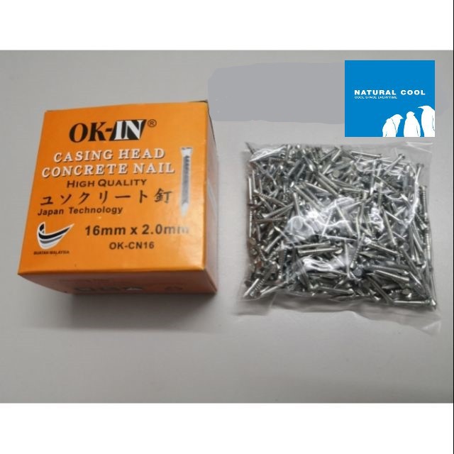 OK-IN concrete nail high quality (16MM X 2.0MM) | Shopee Malaysia