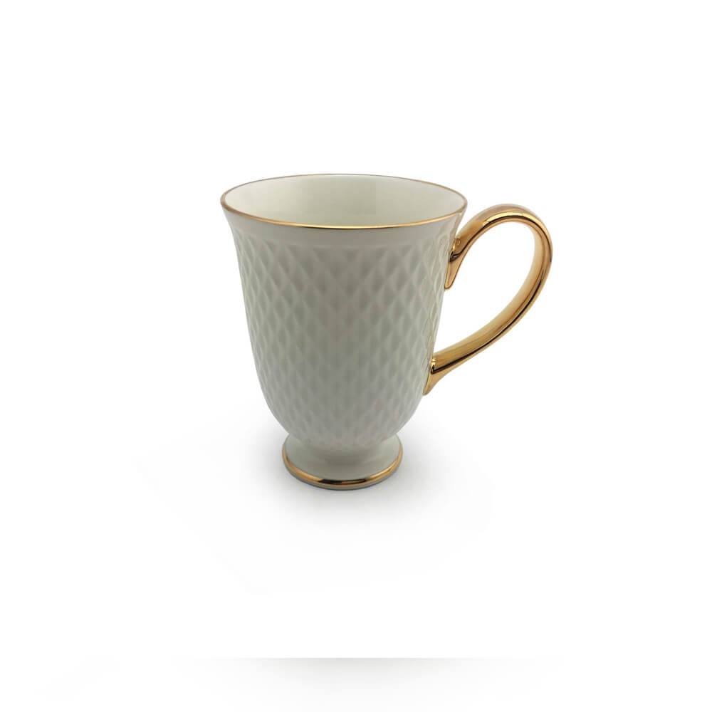 Qualitier Premium Fine Porcelain Gold Rim Mug - E'Clat | Shopee Malaysia
