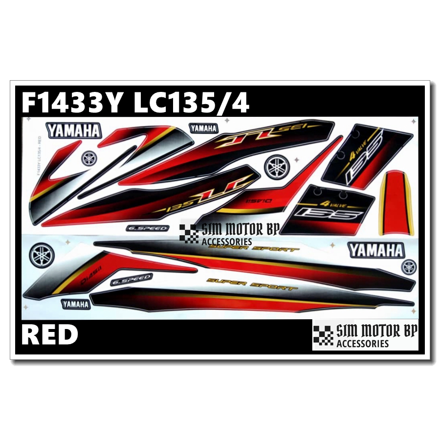 Yamaha Lc135-V1 (4) Body Sticker F1433Y moritaka GRED A MORITAKA ...