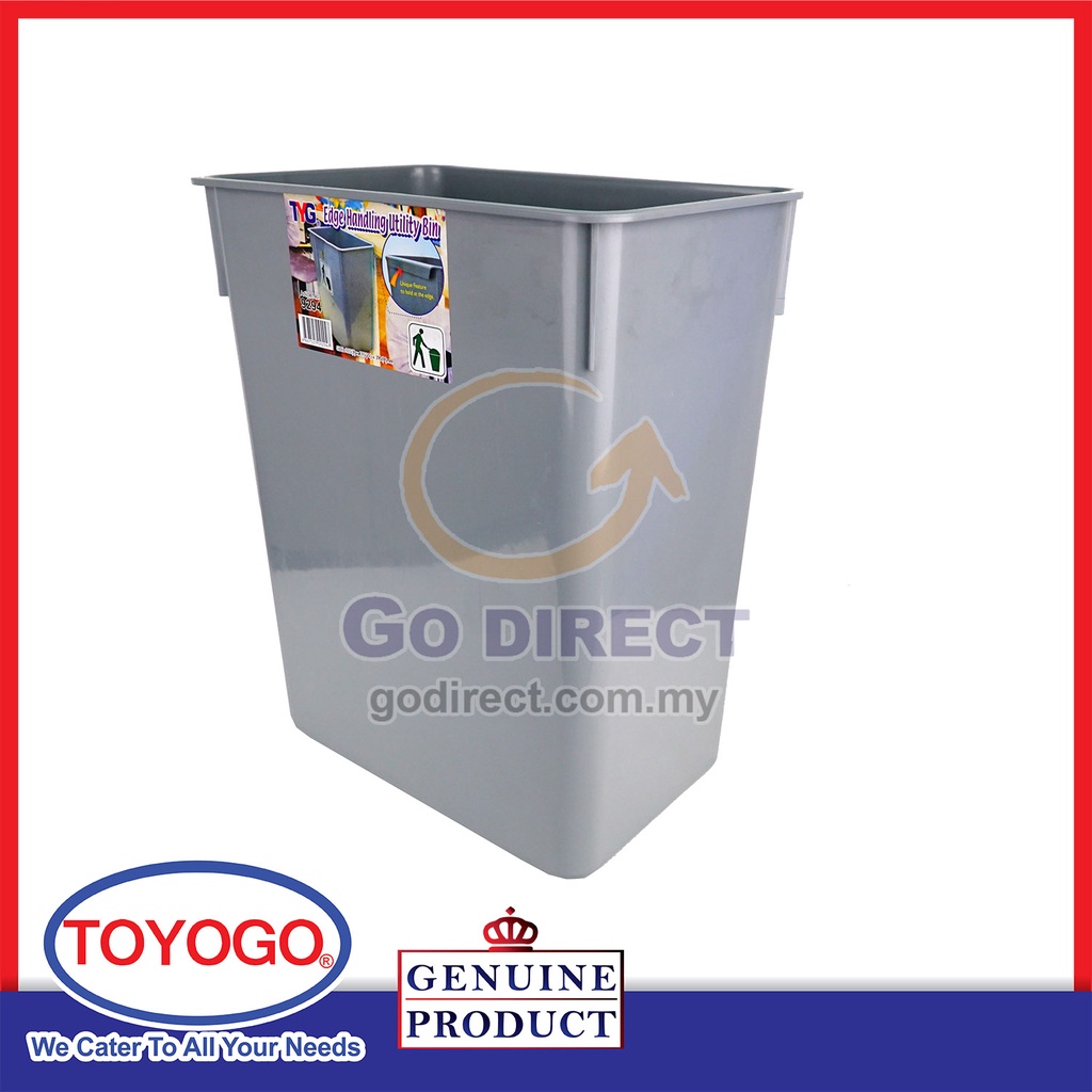 6 X TOYOGO 20L Rectangular Hook Waste Paper Basket Plastic Bin Throw ...
