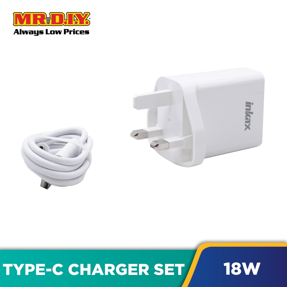 (MR.DIY) 18W 3.4A Type-C Fast Charger Set With Adapter | Shopee Malaysia