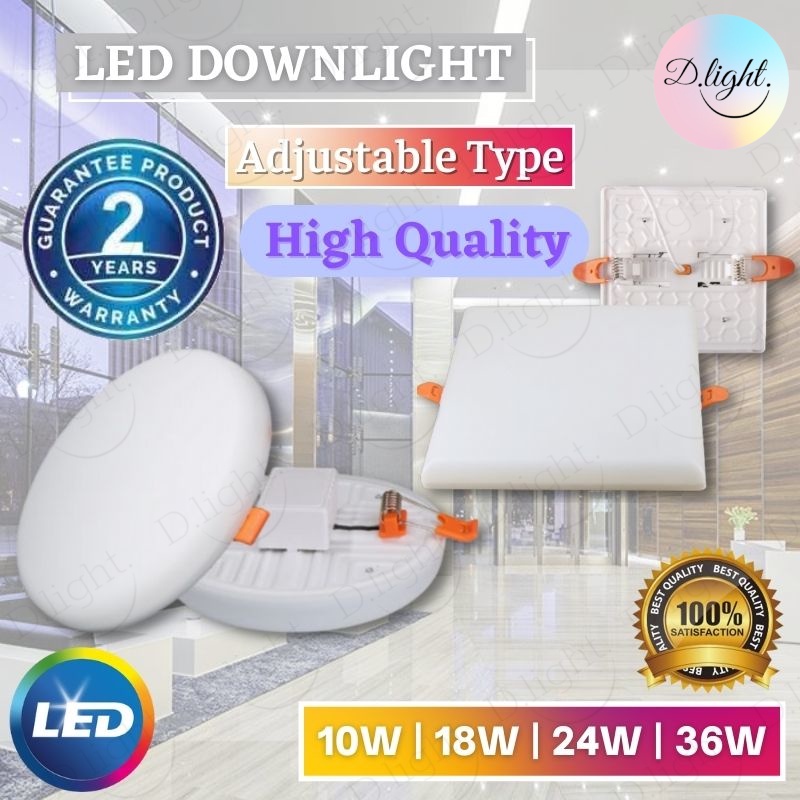 [2 Years Warranty] LED ADJUSTABLE DOWNLIGHT SPRING RECESSED CEILING ...