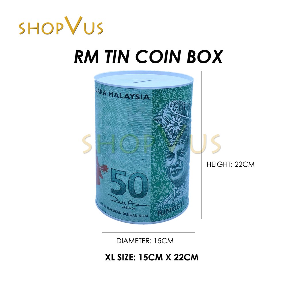 LIMITED EDITION RM Tin Kids / Adult Saving Coin Box - Ringgit Malaysia ...