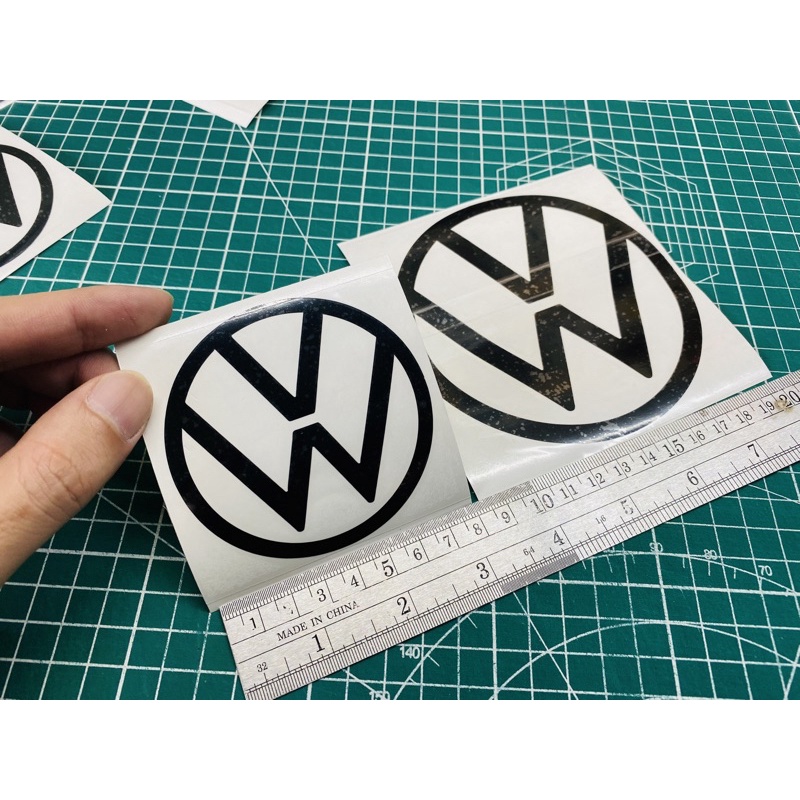 (x2) Volkswagen NEW LOGO Sticker mk8 mk7 mk6 Arteon Altas Polo Golf Gti ...