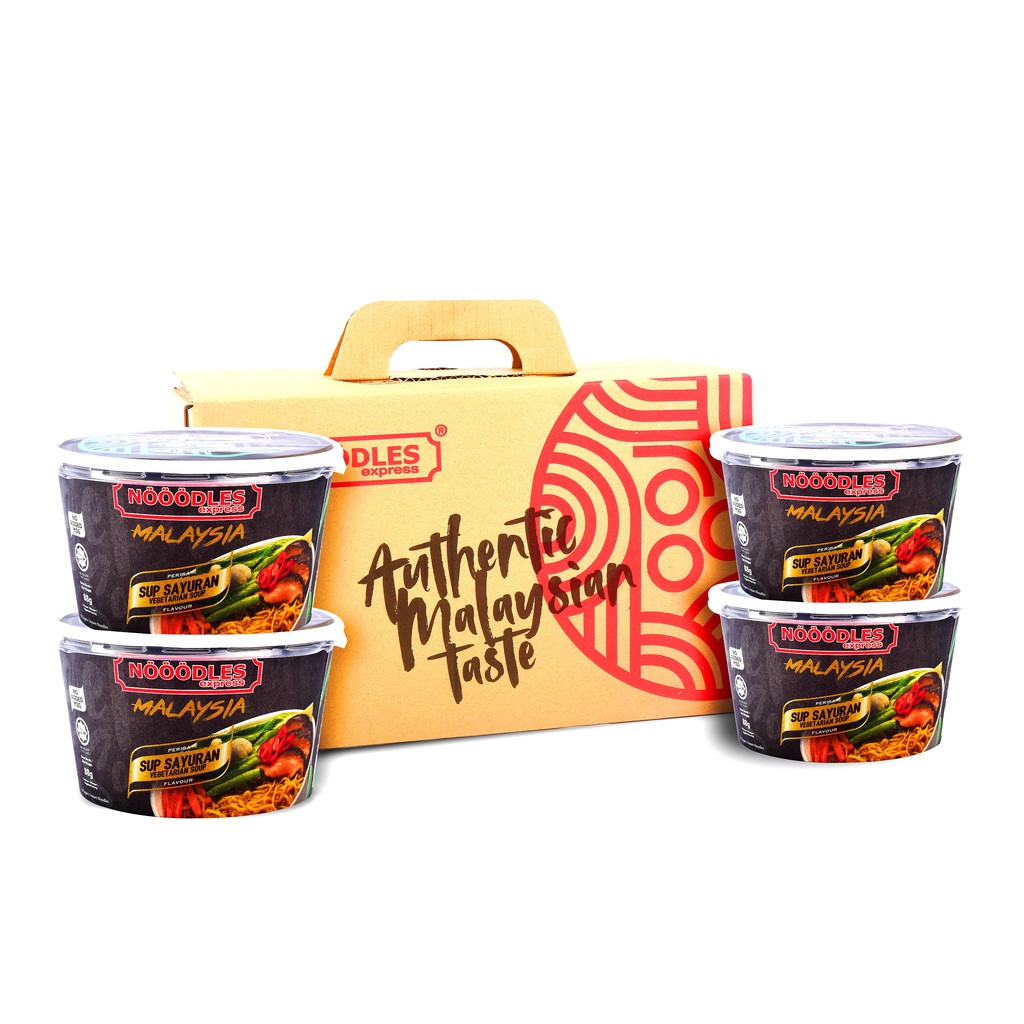 NÖÖÖDLES Express Instant Noodle - Vegetable Soup Flavour [Box of 4 ...