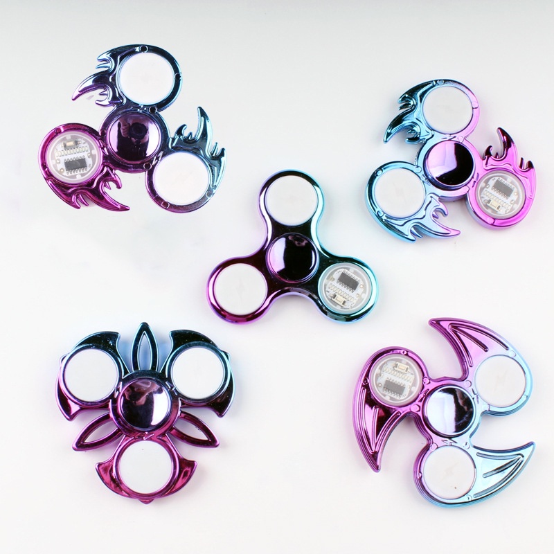 UPGRADED LED Fidget Spinner Spinning Hand Spinners Glowing Figet Spiner ...