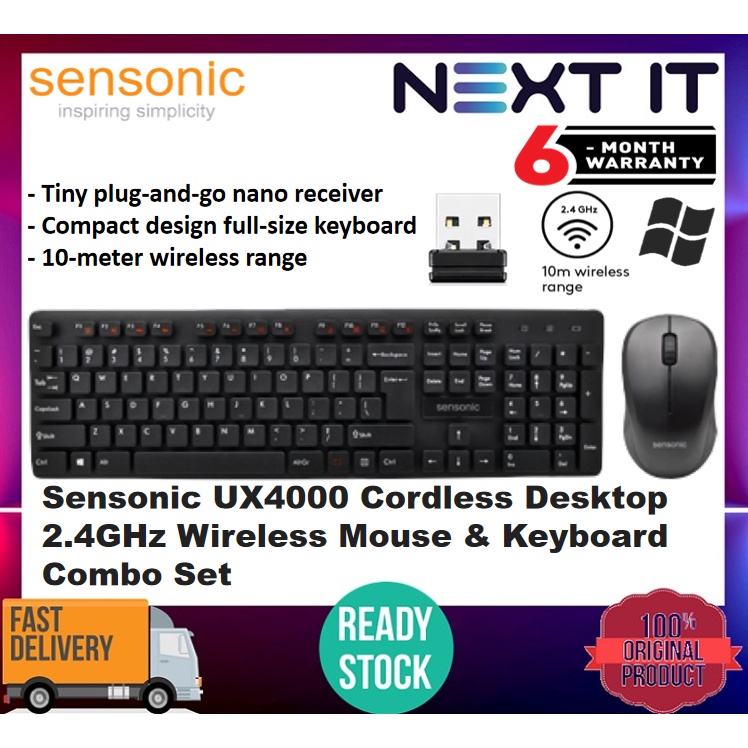 [READY STOCK] Sensonic UX4000 Cordless Desktop 2.4GHz Wireless Mouse ...