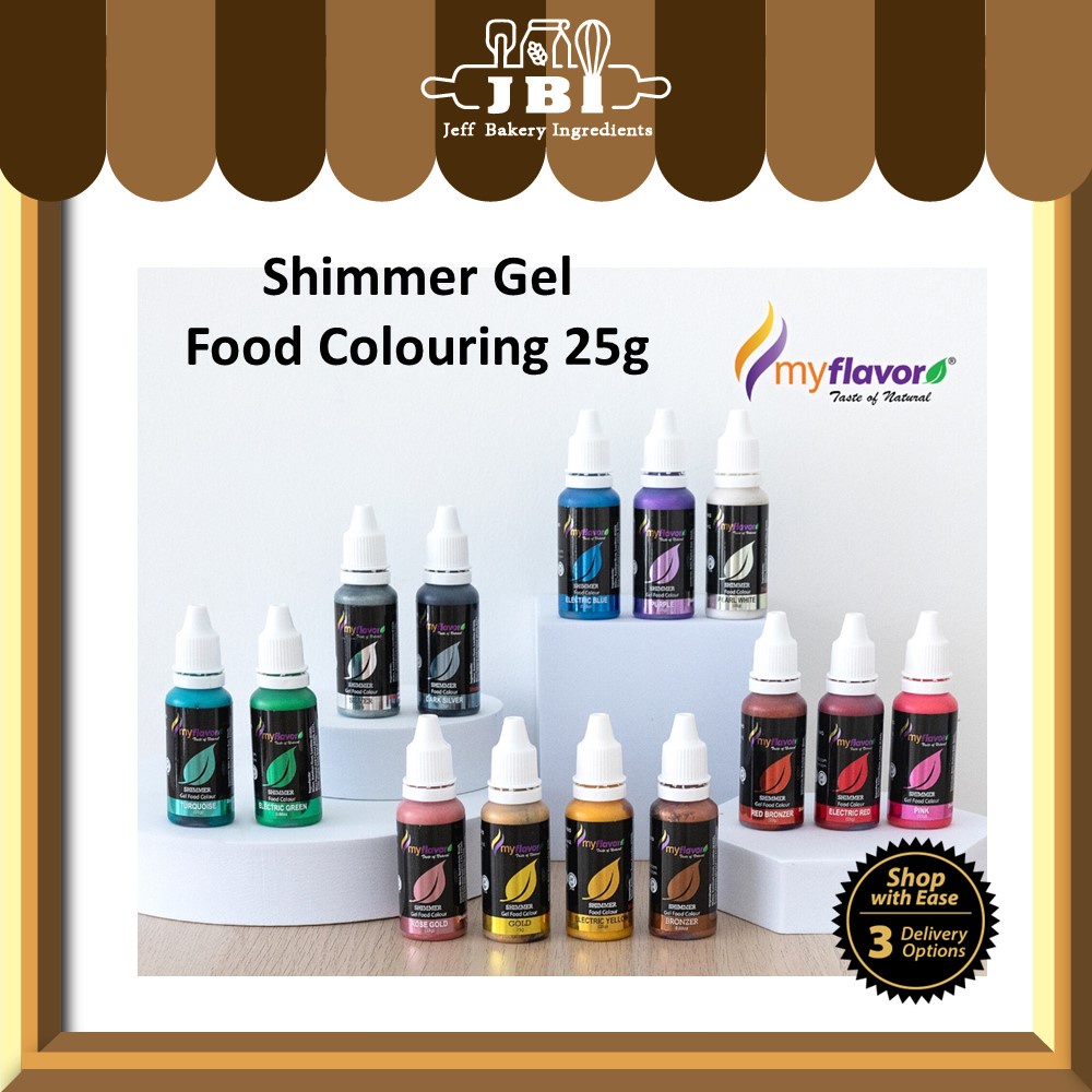 (Buy 1 FOC 1) MyFlavor Shimmer Gel Food Colouring 25g My Flavour Colour ...
