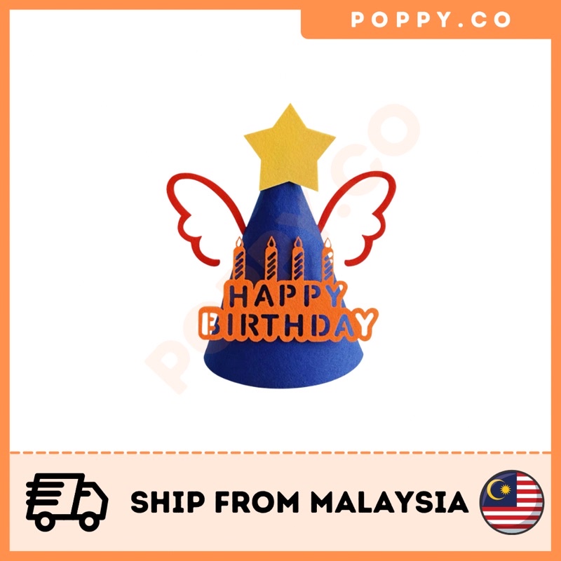 1PC Kids Party Hat Kids Birthday Hat Goodies Birthday Cap Topi Hari ...