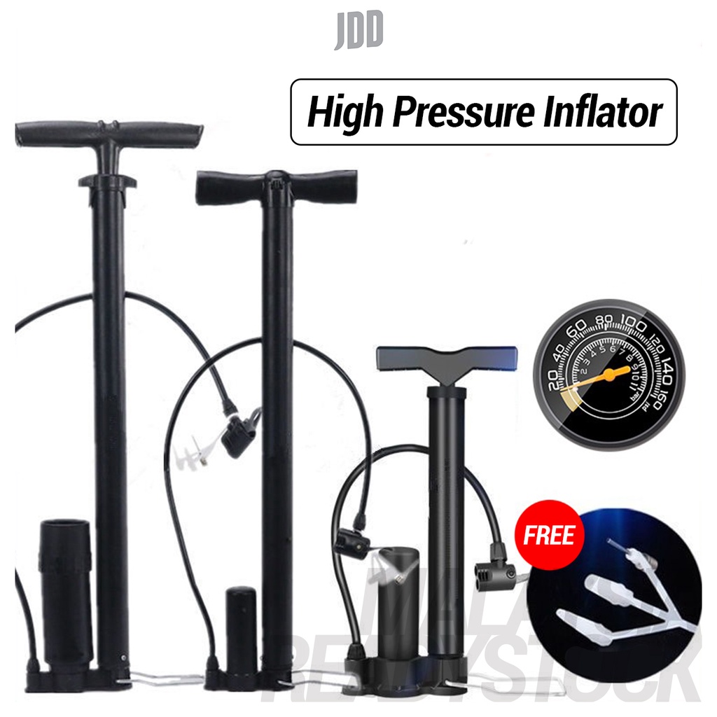 Bike Inflator Meter Air Pump Bicycle Inflator Pam Tayar Basikal Pam ...