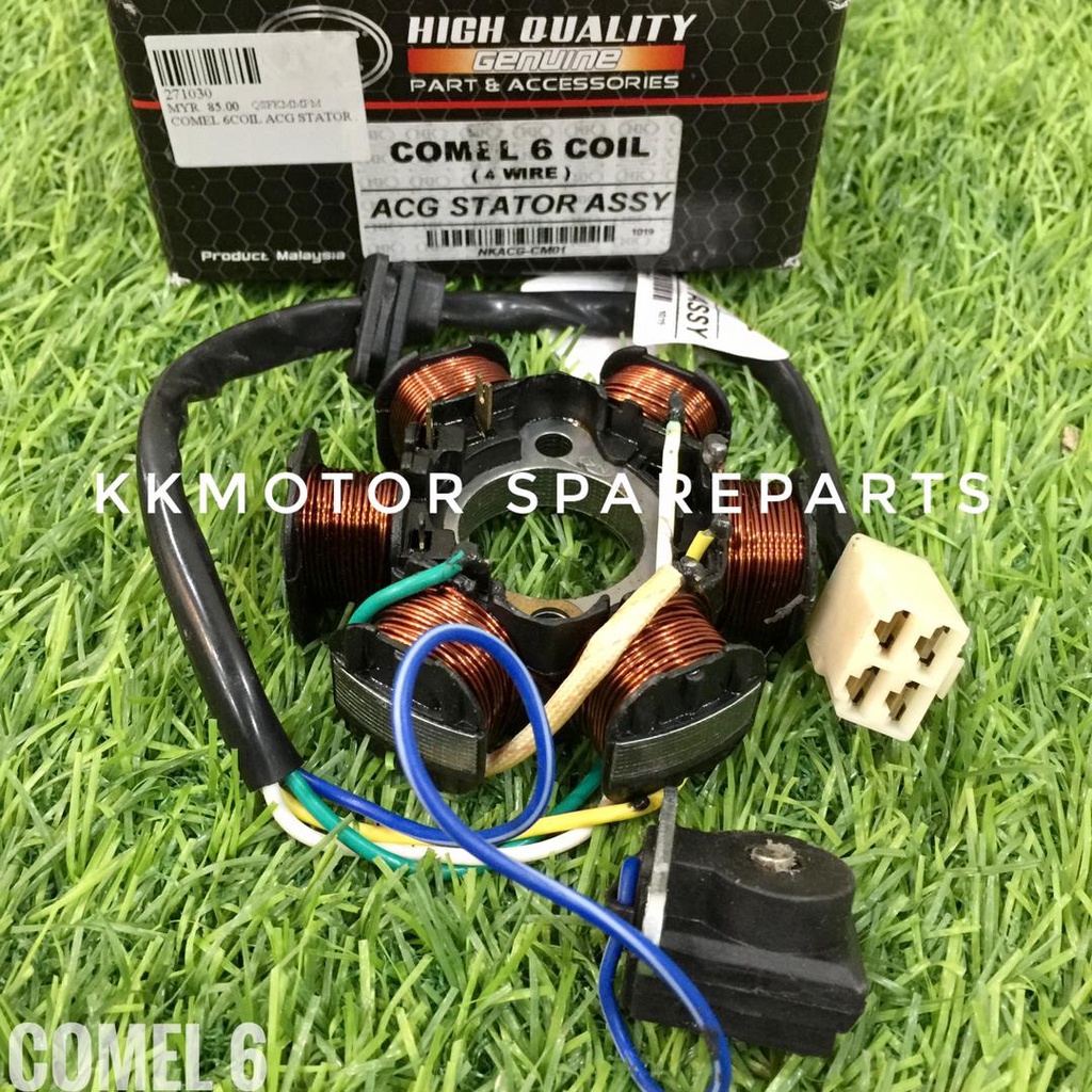 COMEL 6 COIL - 4 WIRE / 8 COIL - 5 WIRE ACG STATOR ASSY MAGNET STARTER ...