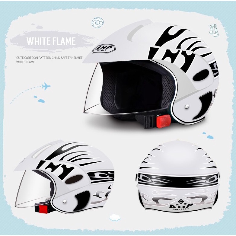 AHP Children Helmet Thick Sponge Helmet Kanak-Kanak Dengan Visor Kids ...