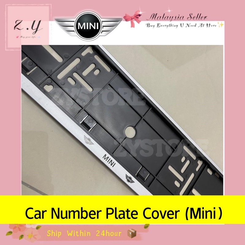 [READYSTOCK] 1pcs Mini Cooper Car Number Plate Cover/ Mini Cooper Car ...