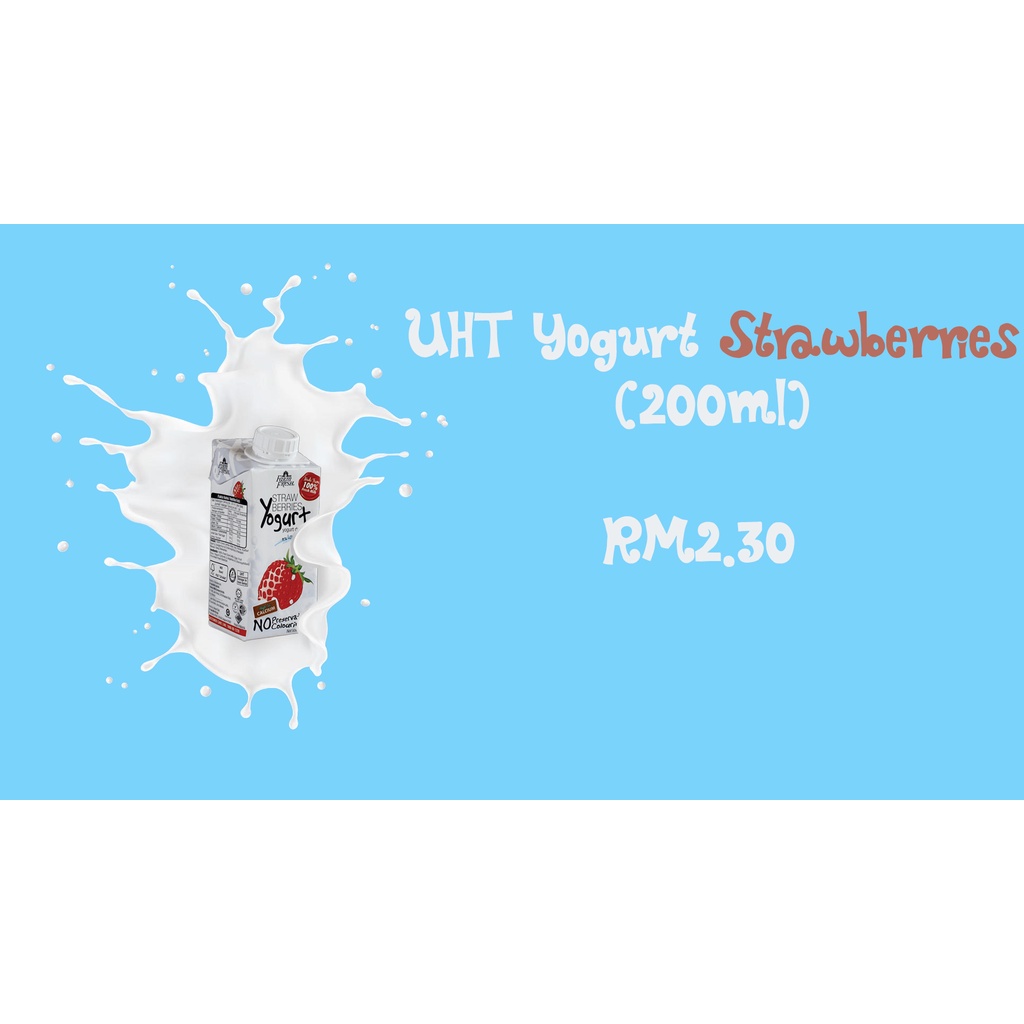 UHT Yogurt Drink - Strawberry - 200ml | Shopee Malaysia