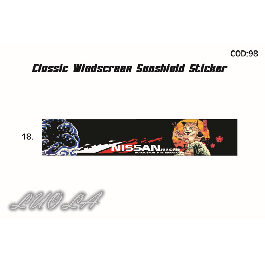 Windscreen Windshield Window Sticker Car Sticker NISSAN NISMO Nissan ...