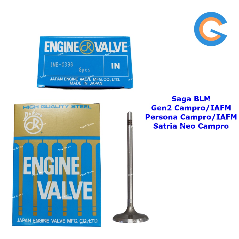 Engine Valve IN Saga BLM, Gen2, Persona Campro 8pcs DOKURO Japan PROTON ...