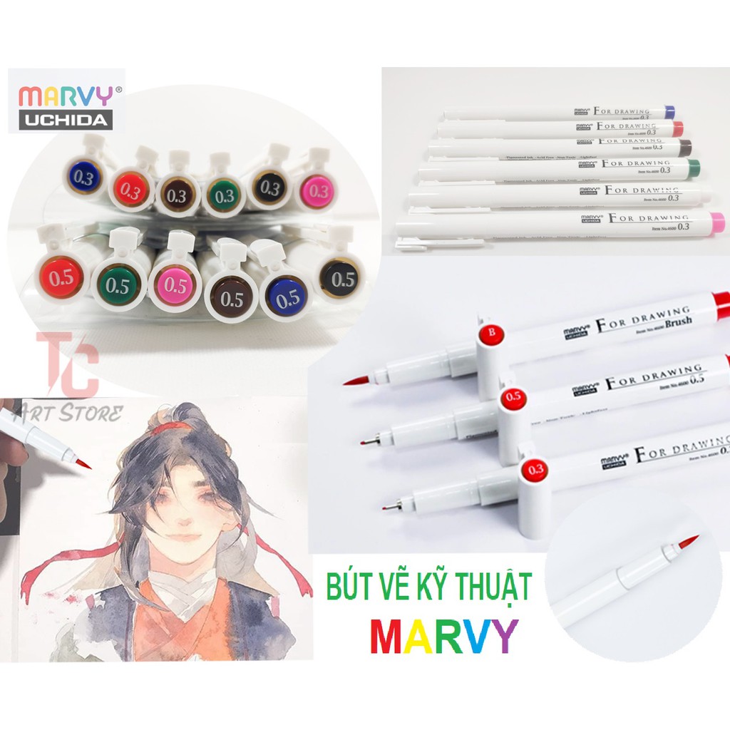 Marvy 4600 Multi-Color Technical Drawing Pen | Shopee Malaysia