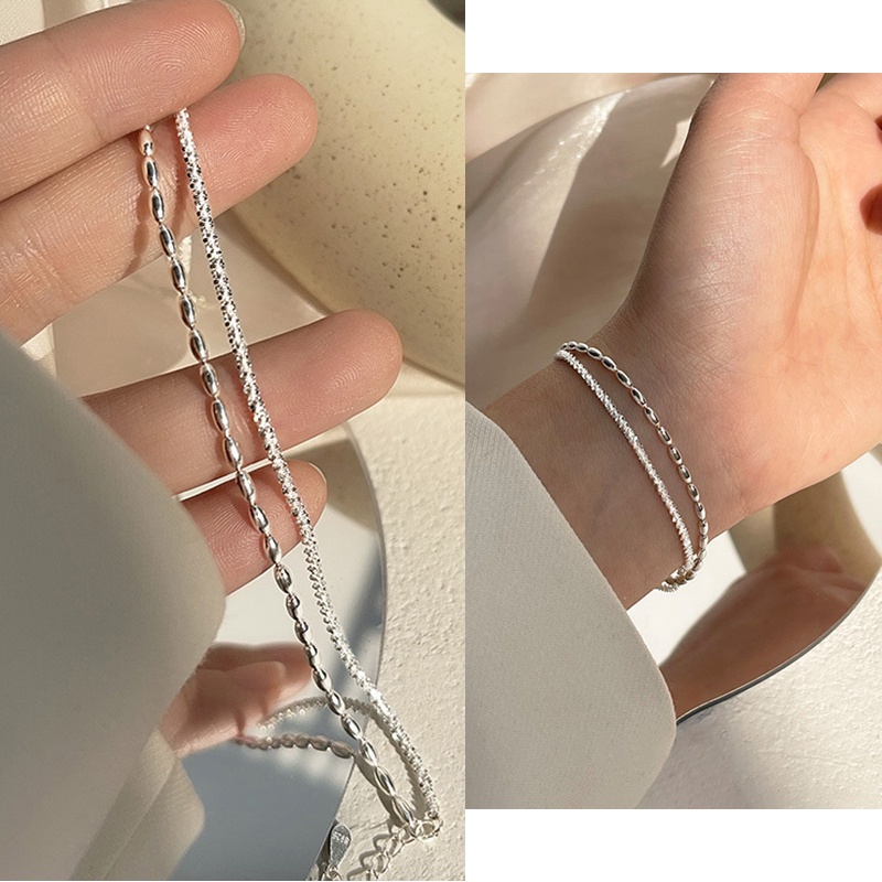 Simple Elegant Double-Layer Sparkling Starry Bracelet for Women High ...