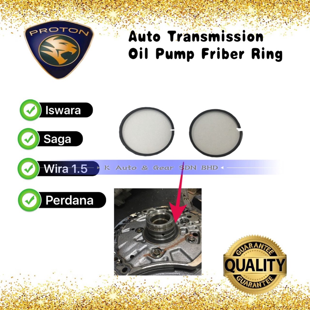 AUTO TRANSMISSION OIL PUMP FRIBER RING(2 PCS) ISWARA/WIRA 1.5/SAGA ...