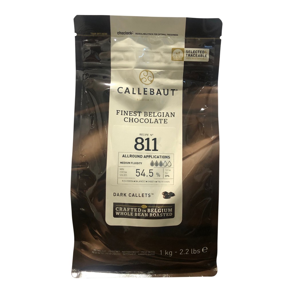 Callebaut 811 Finest Belgian Chocolate Callets (500G and 1Kg Pack ...
