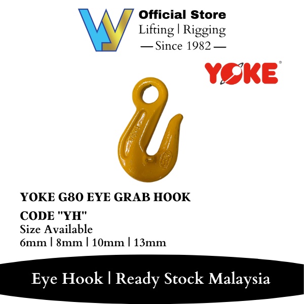 YOKE 8-041 G80 EYE GRAB HOOK (6MM / 8MM / 10MM / 13MM) | Shopee Malaysia