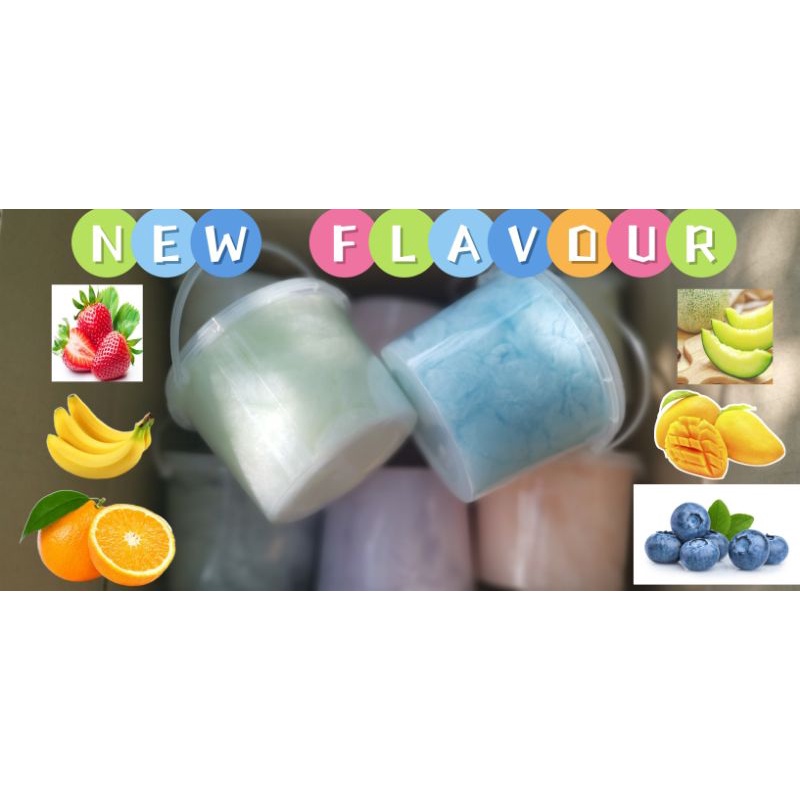 Cotton candy flavour 1 layer 1 colour Gula-Gula Kapas satu warna super ...