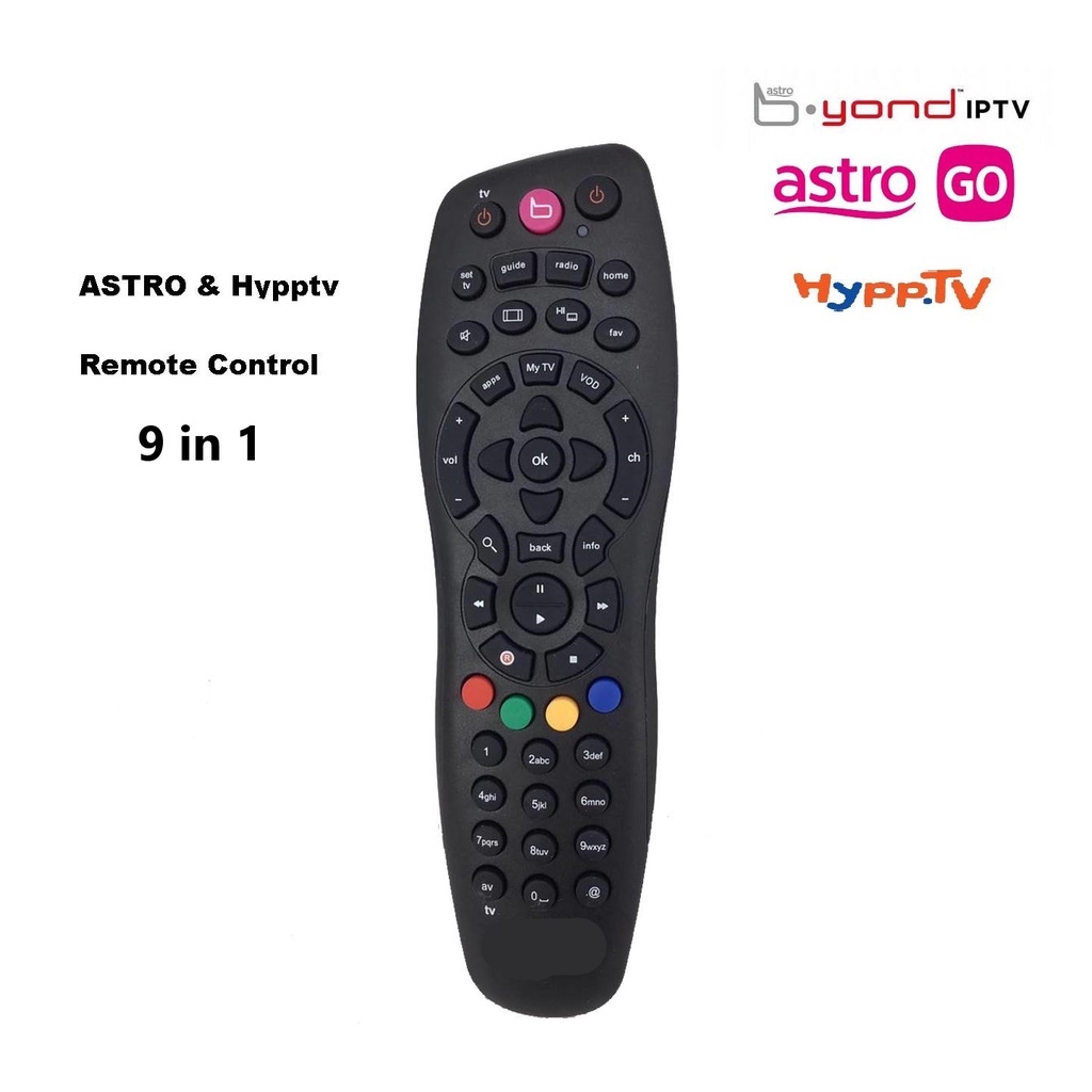 Universal Model Astro/HYPP Tv Remote Control 9 IN 1 ( without battery ...