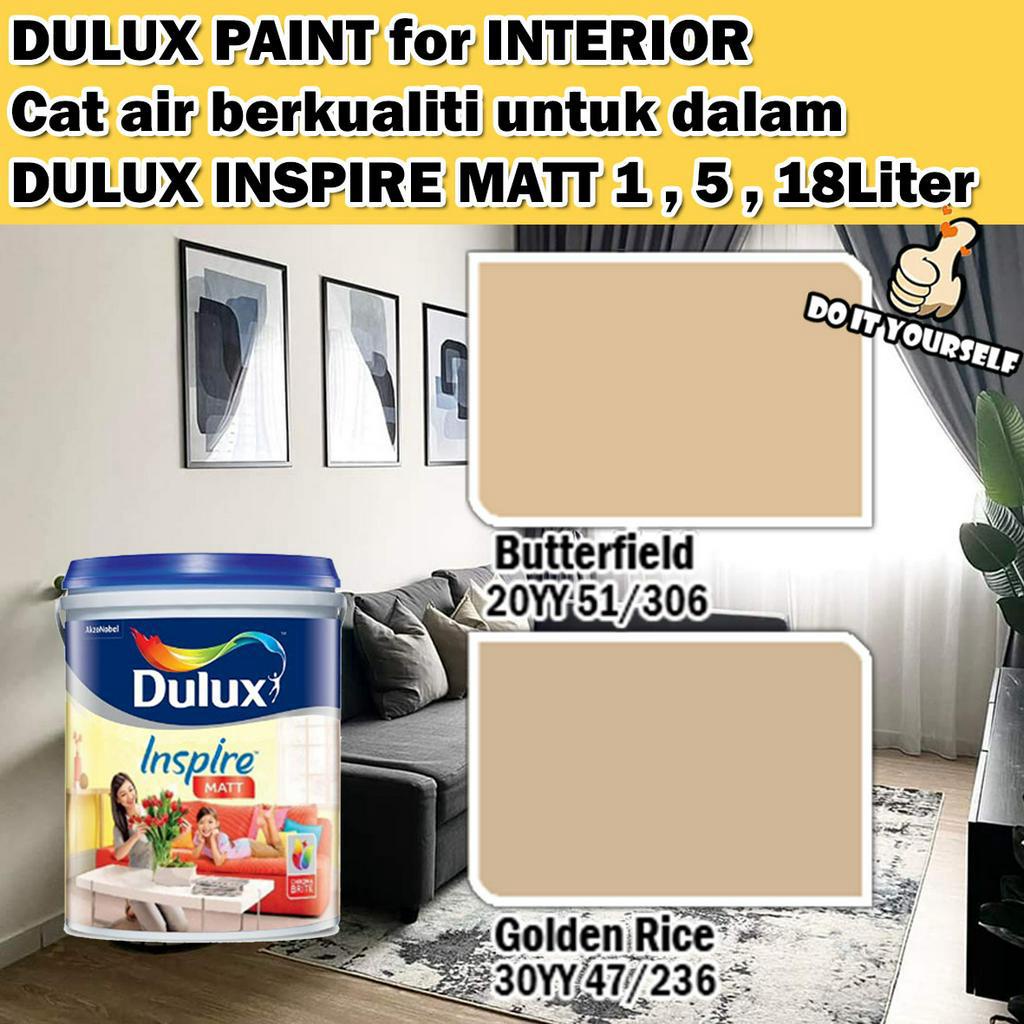 ICI DULUX INSPIRE INTERIOR MATT 5 Liter Butterfield / Golden Rice ...