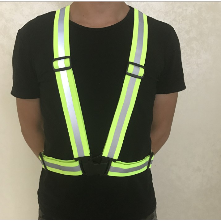 ADJUSTABLE V SHAPE REFLECTIVE SAFETY VEST WITH BELT/SAFETY BAJU ...