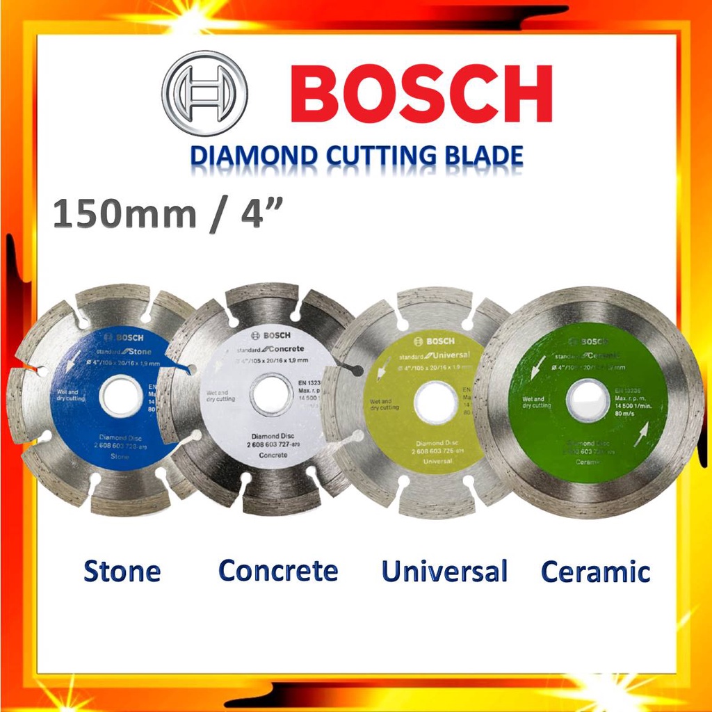 BOSCH 4" 105mm Eco Series Diamond Cutting Disc Universal / Stone ...