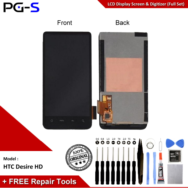 FullSet Ori LCD HTC Desire HD A9191 LCD Touch Screen & Digitizer Black | Shopee Malaysia