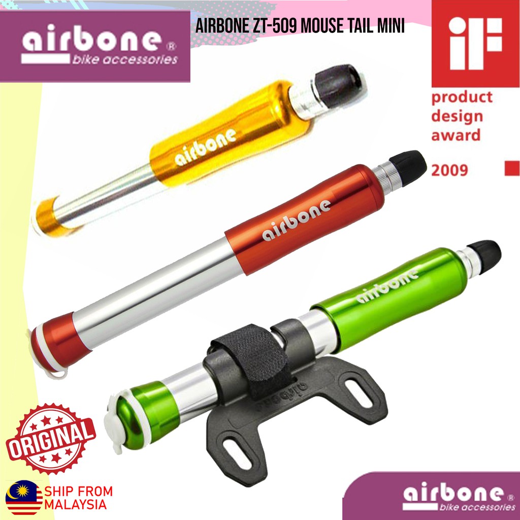 Airbone ZT-509 Mouse Tail Mini Tube Pump CNC Aluminium Bicycle pump ...