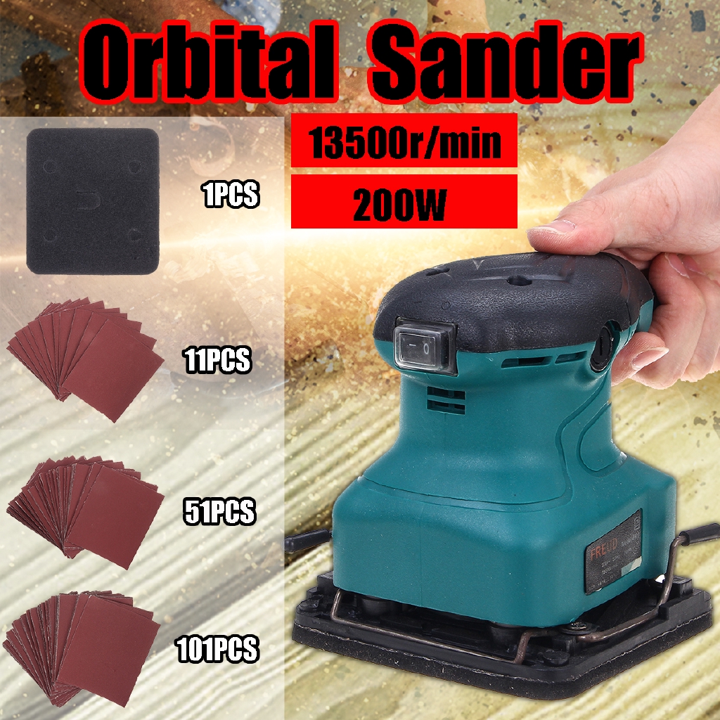 200W Electric Orbital Sander Machine Wood Polisher Mechanical Furniture ...