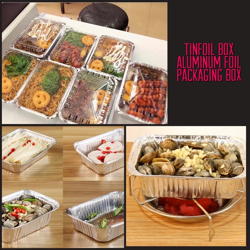 (50pcs)Tinfoil Box, Aluminum Foil Packaging Box | Shopee Malaysia