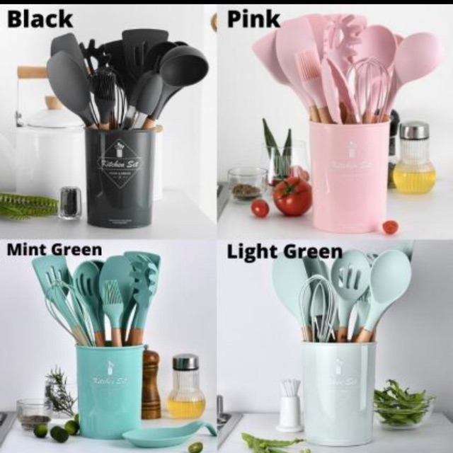 12 in 1 Set Senduk Silicone Viral READY STOK MALAYSIA | Shopee Malaysia