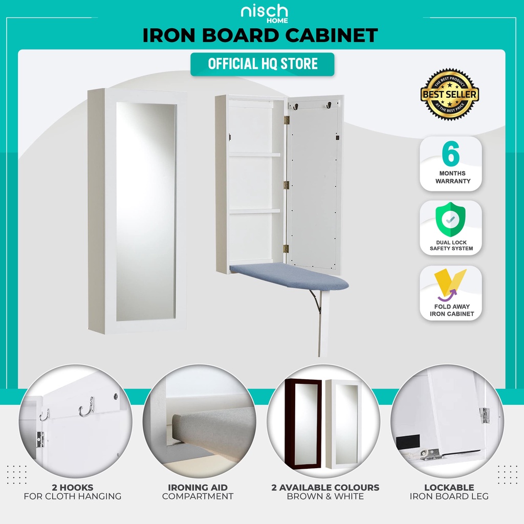 Papan Seterika & Kabinet Bercermin Jenama Nisch ( Jimat Ruang ...