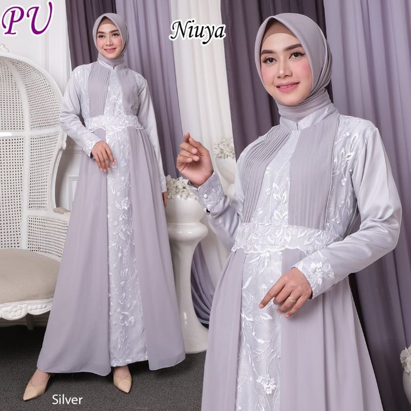 Niuya Luxurious Muslim party robe, graduation dress for walimatul ...