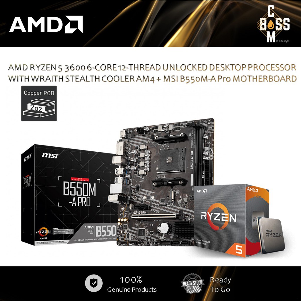 *ORIGINAL* AMD RYZEN 5 3600 6-CORE 12-THREAD UNLOCKED DESKTOP PROCESSOR WITH WRAITH STEALTH ...
