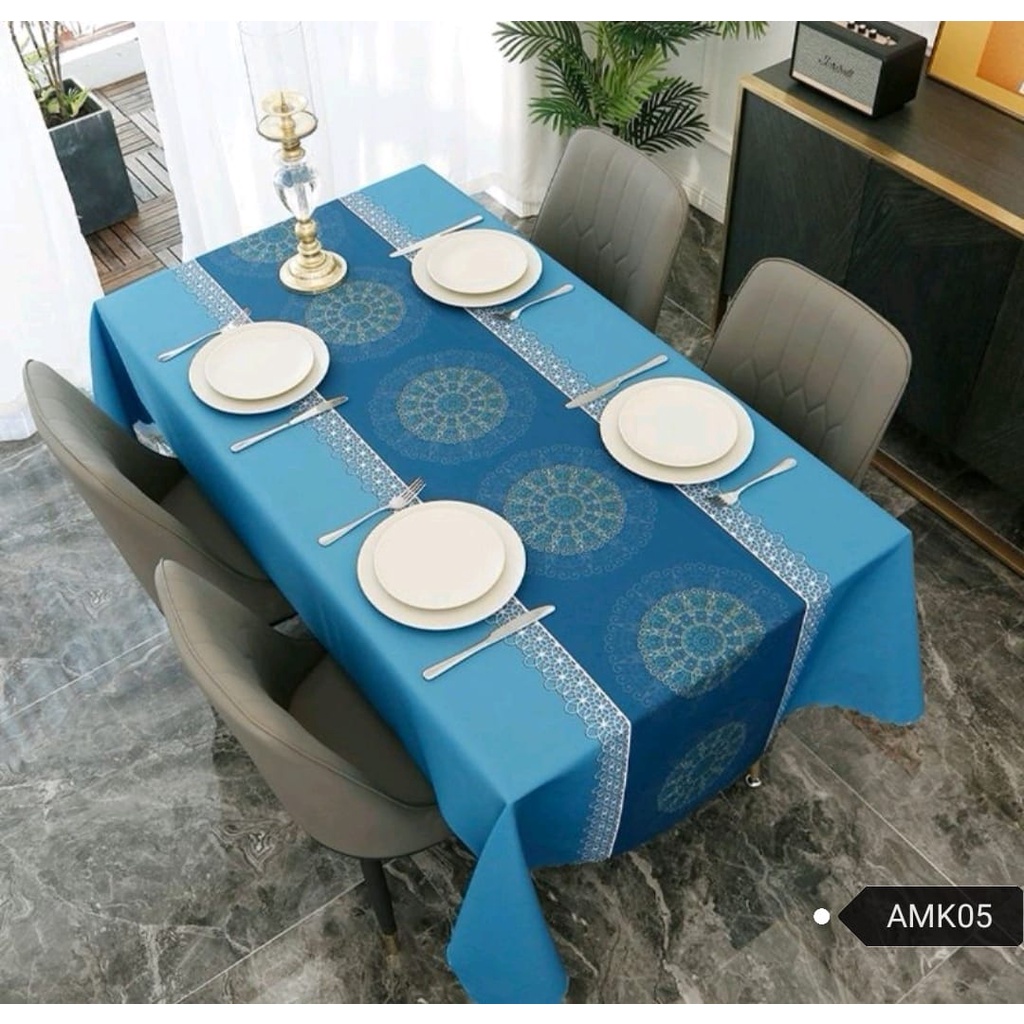 IH+ Alas Lapik Meja Makan Panjang 6 Kerusi / 8 Kerusi. Berlapik Kain ...