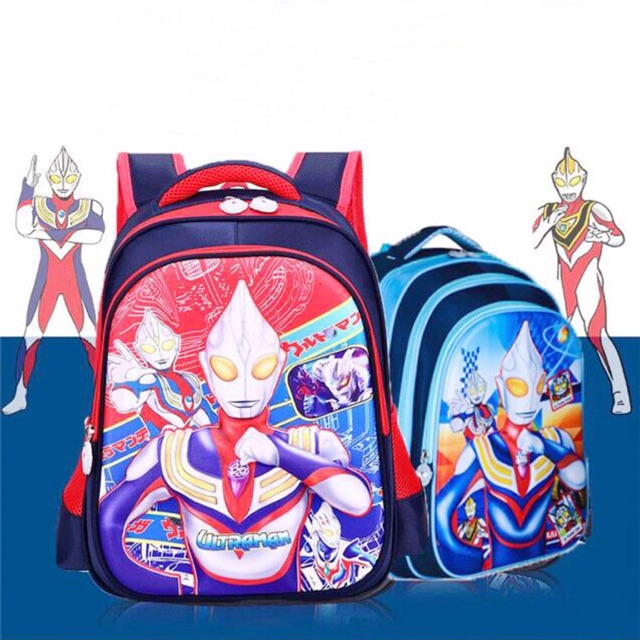 3D Ultraman Kids Backpack Children Bag | Shopee Malaysia