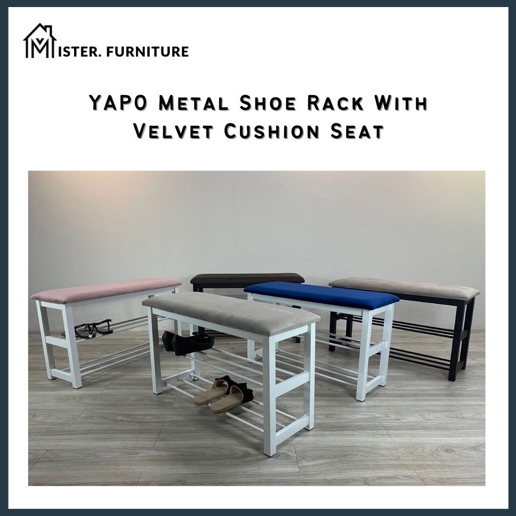 YAPO Metal Shoe Rack Cabinet Shoe Organizer Shoes Rack Bench Chair ...