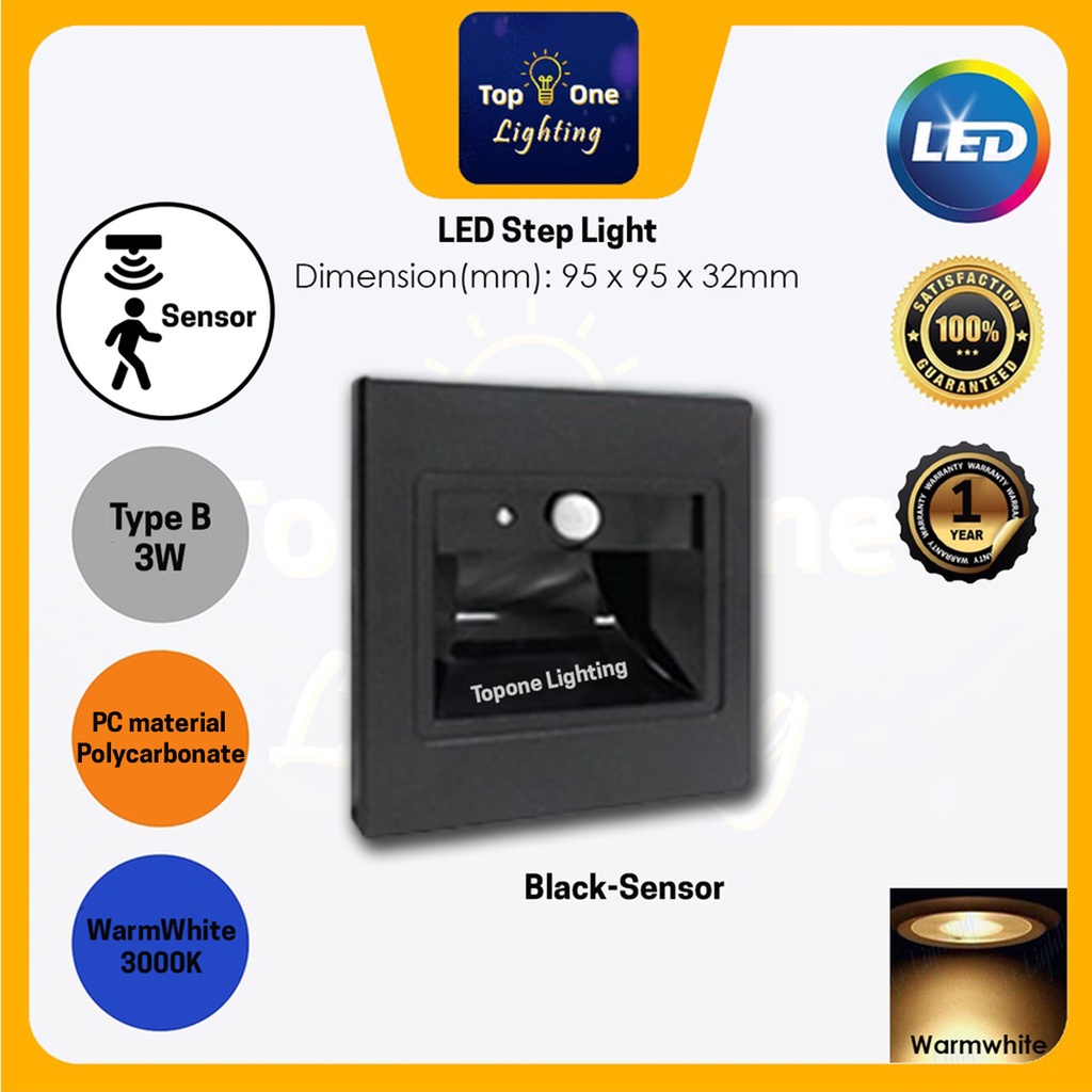 Modern LED Recess Step Light 3W Outdoor Weatherproof Wall Luminaire ...