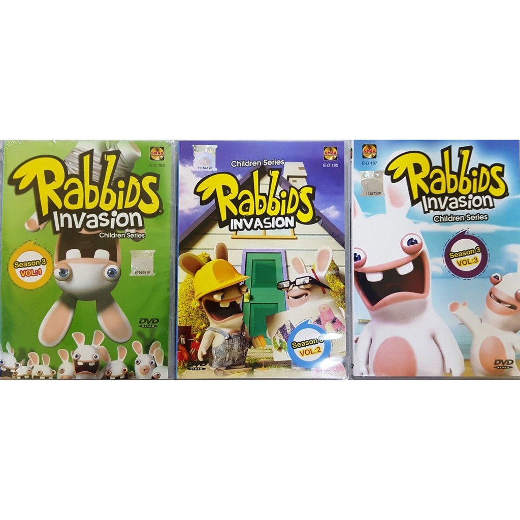 Kids Animation DVD Rabbids Invasion Season 3 Vol.1-3 | Shopee Malaysia