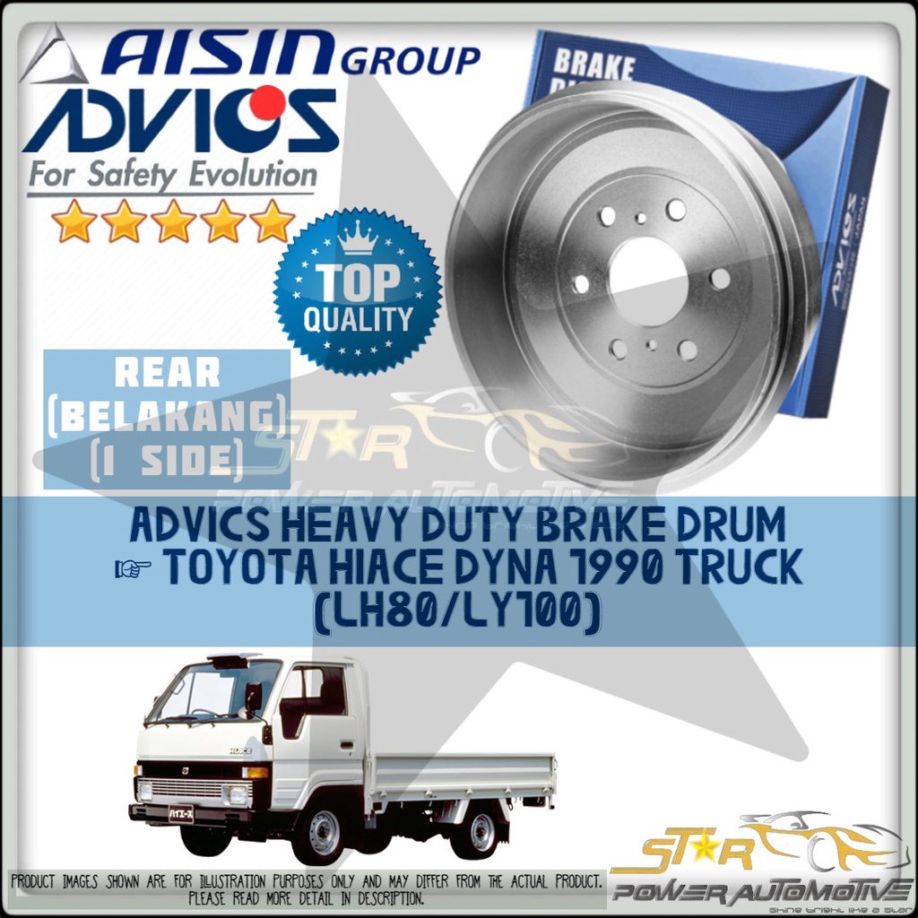 AISIN ADVICS Heavy Duty Toyota Hiace Dyna 1990 Truck LH80 LY100 Brake ...
