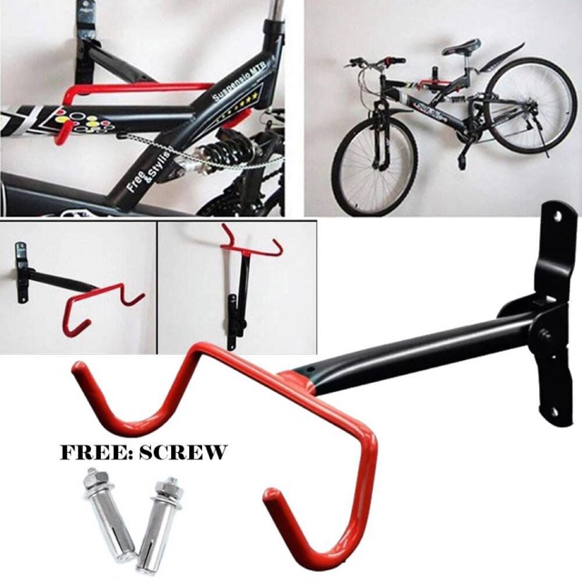 BIKE RACK BICYCLE STAND BIKE RACK BIKE STAND WALL MOUNT HANGER | Shopee ...