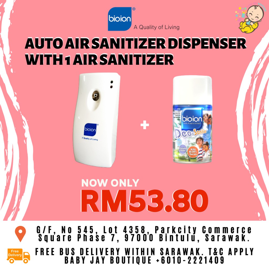 Bio ion Auto Air Sanitizer Dispenser free 1 Air Sanitizer | Shopee Malaysia