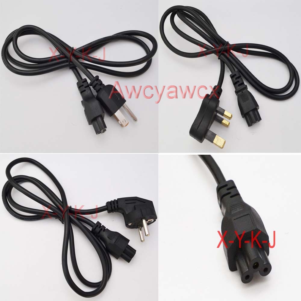 US EU UK plug AC 100V-250V DC Power adapter To IEC plum bossom C5 C13 ...
