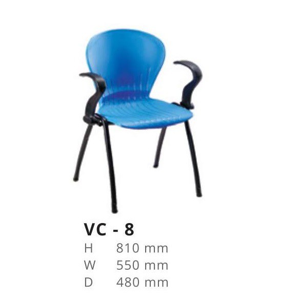 (FREE Delivery) Visitor Chair with Arm | Office Chair (PP Shell ...