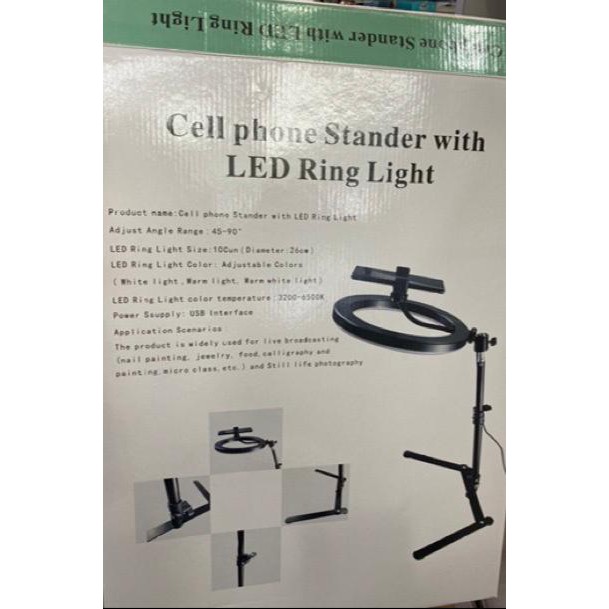 CELL PHONE STANDER WITH LED RING LIGHT | Shopee Malaysia